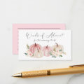 Pink Pumpkin Floral Words Of Advice Baby Shower Enclosure Card | Zazzle