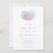 Pink Pumpkins Preppy Little Girl Baby Shower Invitation | Zazzle