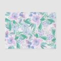 Pink Purple Blooming Flowers and Lush Green Leaves Tissue Paper | Zazzle