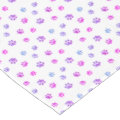Pink Purple Blue Paw Prints Pattern Tablecloth | Zazzle