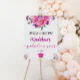 Pink Purple Floral Graduation Party Welcome Sign | Zazzle