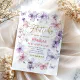 Pink Purple Flutterby Floral Butterfly Birthday Invitation | Zazzle