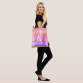 Pink Purple Glitter Sparkle Elegant Monogram Tote Bag | Zazzle