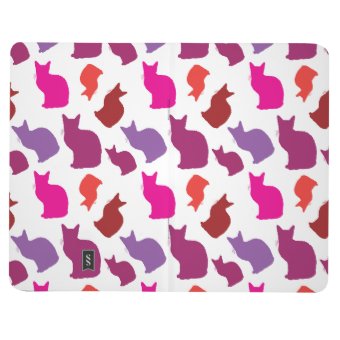 Pink Purple Kitty Cat Silhouettes Pattern Gifts Journal | Zazzle