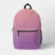 Pink Purple Ombre Gradient Printed Backpack | Zazzle