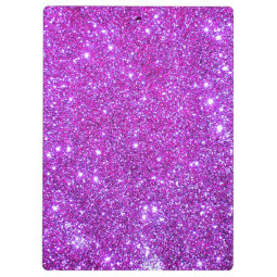 Pink Purple Sparkle Glitter Girly Clipboard 4 | Zazzle