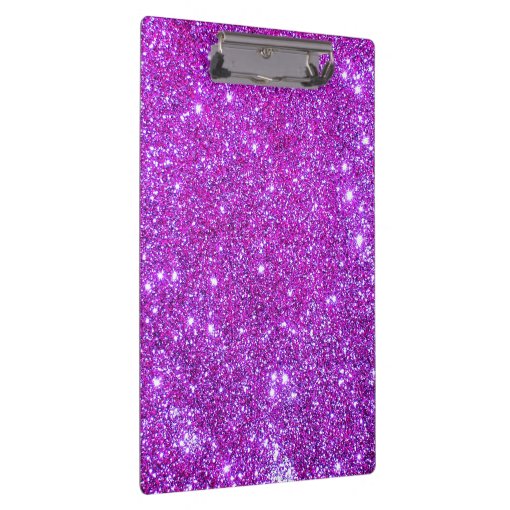 Pink Purple Sparkle Glitter Girly Clipboard 4 | Zazzle