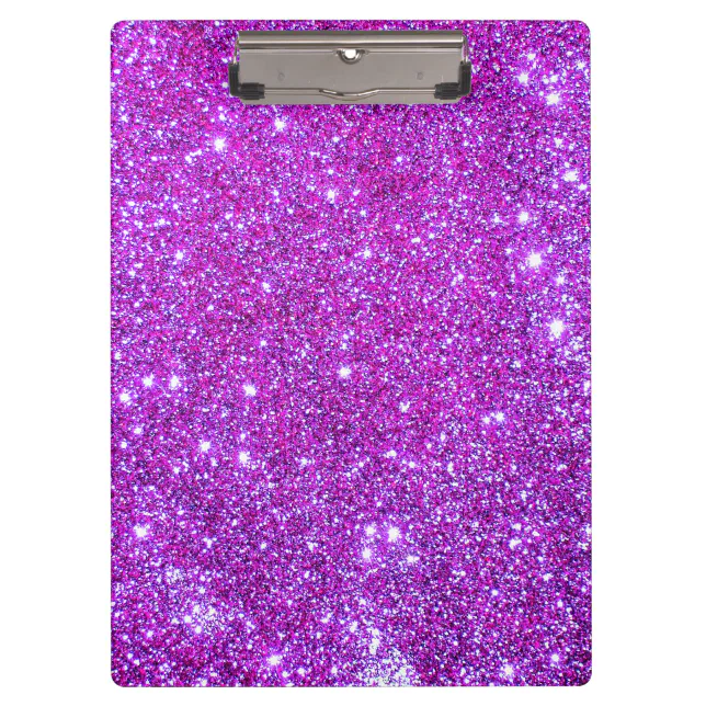 Pink Purple Sparkle Glitter Girly Clipboard 4 | Zazzle