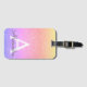 Pink Purple Sparkle Glitter Monogram Name Luggage Tag | Zazzle