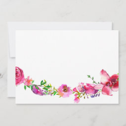 Pink & Purple Spring Flowers Floral Modern Invitation | Zazzle