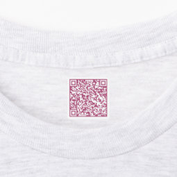 Pink | QR Code Fabric Clothing Labels | Zazzle