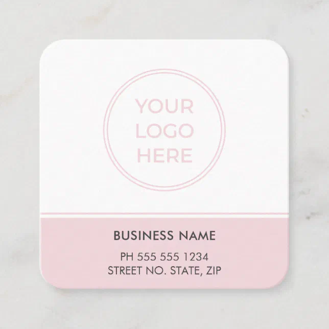 Pink QR Code Logo Business Card | Zazzle