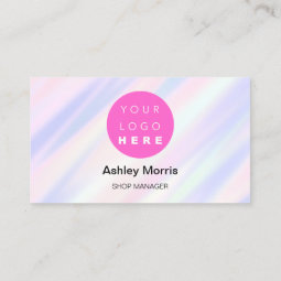 Pink QR Code Logo Social Media Online Purple Business Card | Zazzle