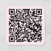 Pink | QR Code Social Media | Hello Square Business Card | Zazzle