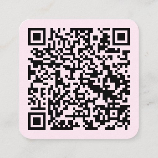 Pink | QR Code Social Media | Hello Square Business Card | Zazzle
