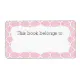 Pink Quatrefoil "This Book Belongs To" Labels | Zazzle