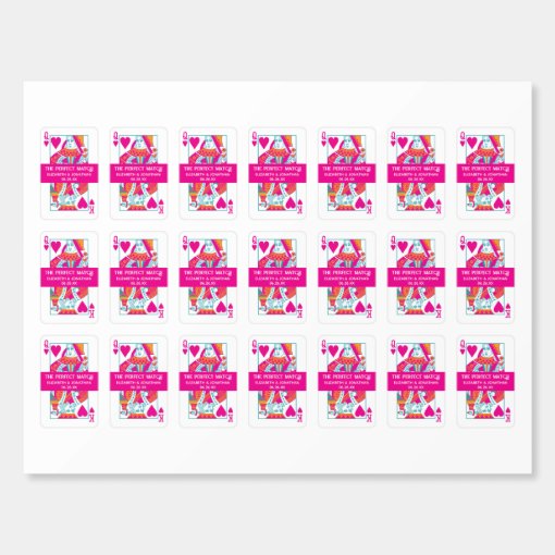Pink Queen of Hearts Perfect Match Wedding Matches | Zazzle