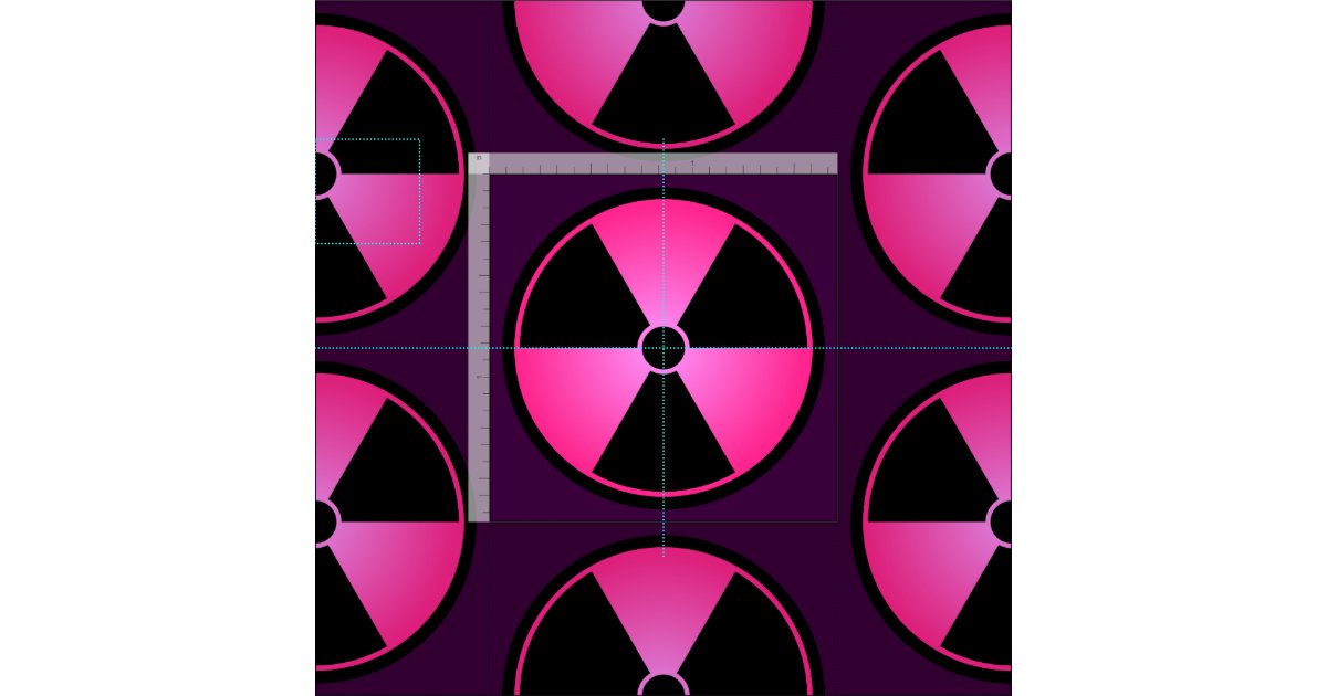 Pink Radiation Symbol Fabric | Zazzle