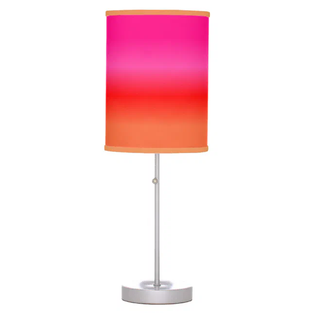 Pink, Red and Orange Gradient table lamp | Zazzle