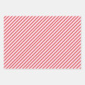 Pink Red Classic Stripes Wrapping Paper Sheets | Zazzle