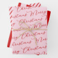 Pink Red Classic Stripes Wrapping Paper Sheets | Zazzle