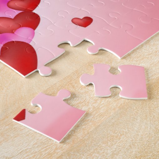 Pink Red Hearts Jigsaw Puzzle | Zazzle