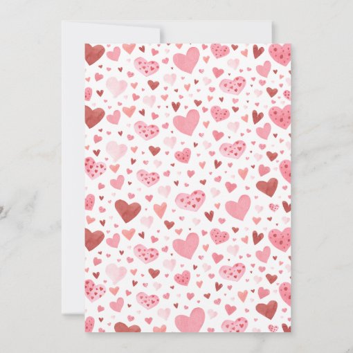 Pink Red Hearts Little Sweetheart First Birthday Invitation | Zazzle