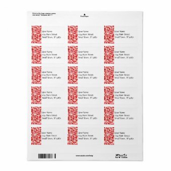Pink Red Hearts Pattern Valentine's Day Love Gifts Label | Zazzle