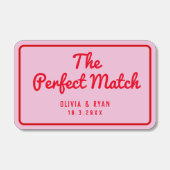 Pink & Red Perfect Match Custom Wedding Favors | Zazzle