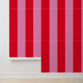 Pink Red Retro Stripes Wallpaper | Zazzle