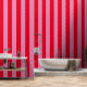 Pink Red Retro Stripes Wallpaper | Zazzle