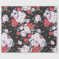 Pink Red Sakura Fine Vintage Japanese Pattern Wrapping Paper | Zazzle
