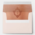 Pink Religious Cross Vintage Rose Gold Crest Blush Envelope | Zazzle