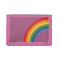 Pink Retro 1980s Style Rainbow Velcro Wallet | Zazzle