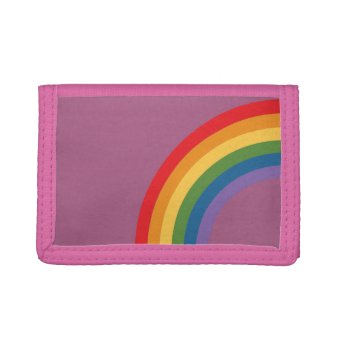 Pink Retro 1980s Style Rainbow Velcro Wallet | Zazzle