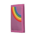 Pink Retro 1980s Style Rainbow Velcro Wallet | Zazzle