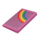 Pink Retro 1980s Style Rainbow Velcro Wallet | Zazzle