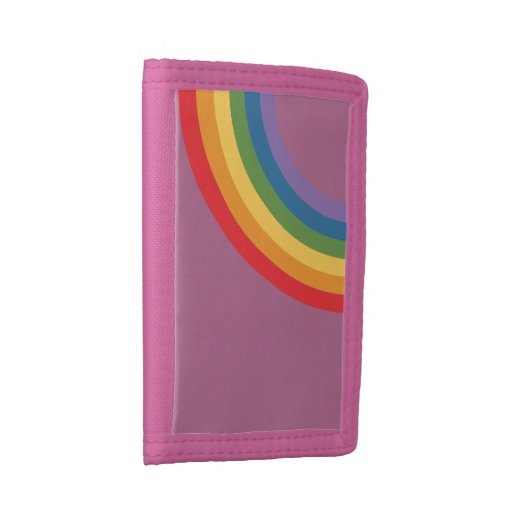 Pink Retro 1980s Style Rainbow Velcro Wallet | Zazzle