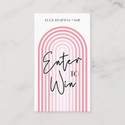 Pink Retro Arch Business Prize Draw Raffle Ticket | Zazzle