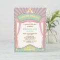 Pink Retro Carnival birthday Photo invitations | Zazzle