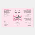 Pink Retro Font Lash Extensions Cleanser Wrapper Rectangular Sticker ...