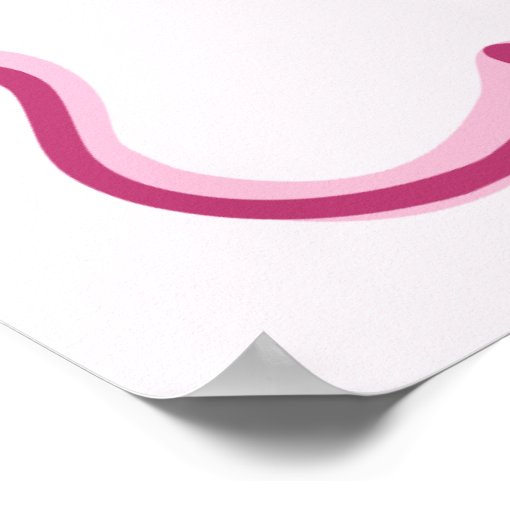 Pink Retro Heart Coquette Cake Galentines Welcome Poster | Zazzle