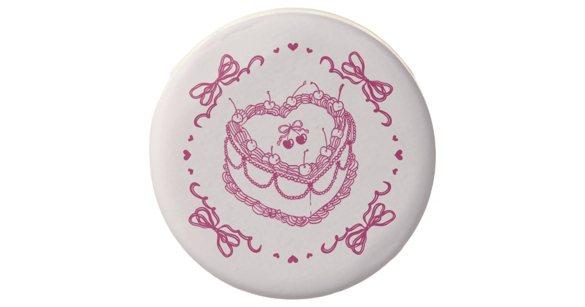 Pink Retro Heart Coquette Cherry Cake Birthday Chocolate Covered Oreo ...