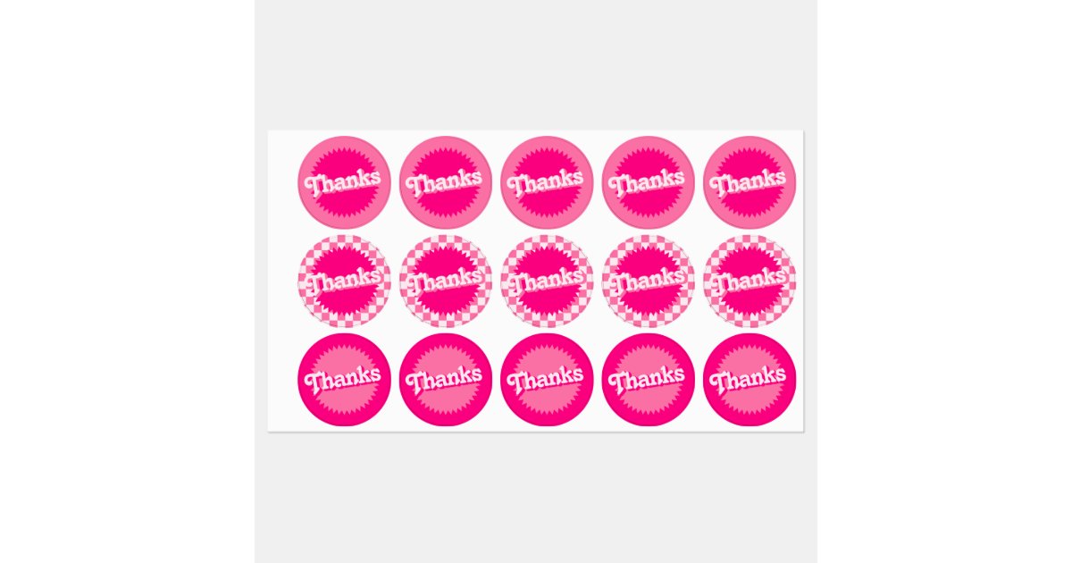 Pink Retro Malibu Seal | Labels | Zazzle