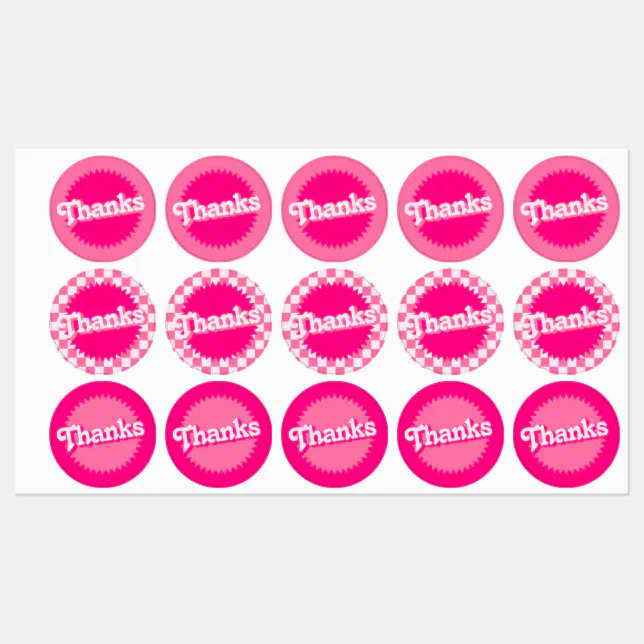 Pink Retro Malibu Seal | Labels | Zazzle