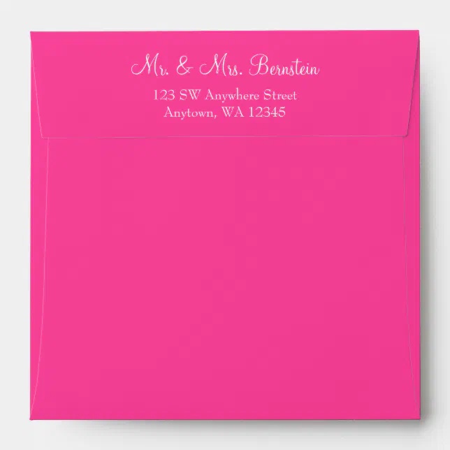 Pink Return Address Envelope | Zazzle