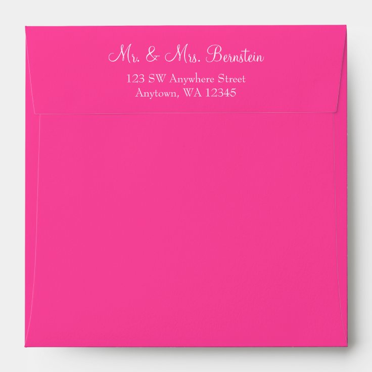 Pink Return Address Envelope | Zazzle
