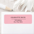 Pink return address label | Zazzle