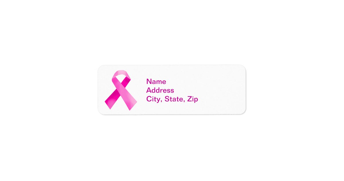 Pink Ribbon Address Labels | Zazzle
