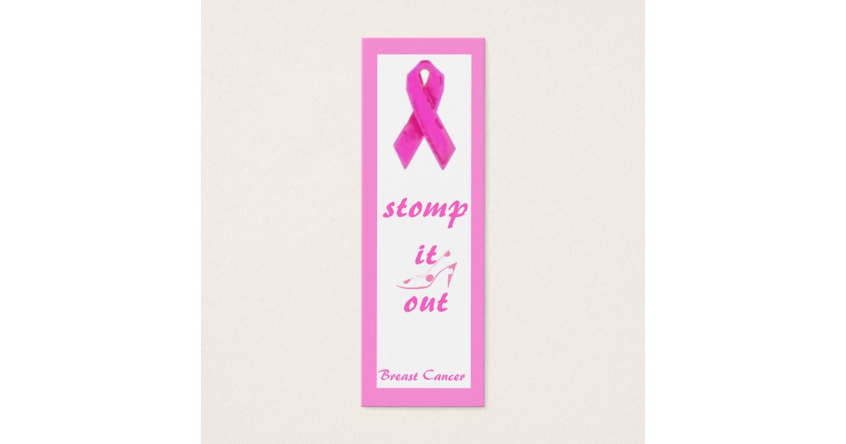Pink Ribbon Bookmark for Breast Cancer | Zazzle